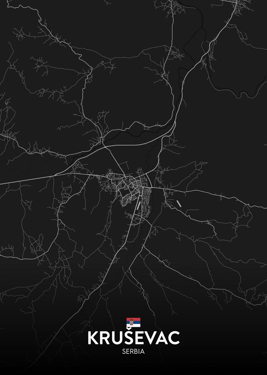 'Krusevac RS' Poster, picture, metal print, paint by IMR Designs | Displate