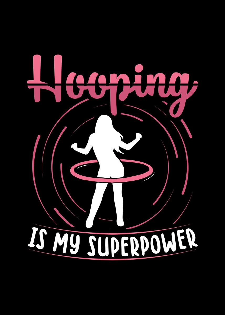 'Hula Hoop Sports Gift Idea' Poster, picture, metal print, paint by TW ...