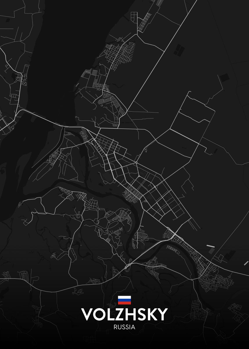 'Volzhsky RU' Poster, picture, metal print, paint by IMR Designs | Displate