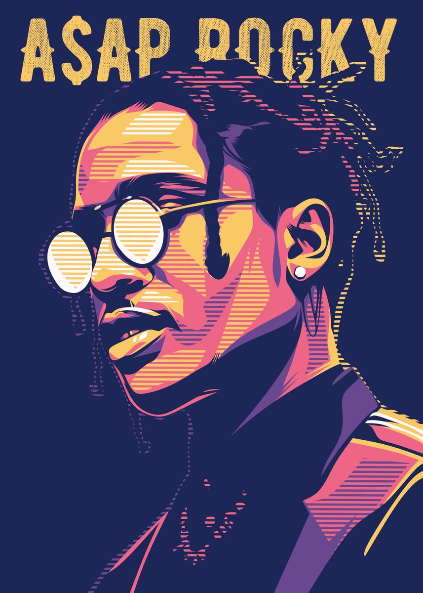 'ASAP Rocky' Poster, picture, metal print, paint by Penta Killer | Displate
