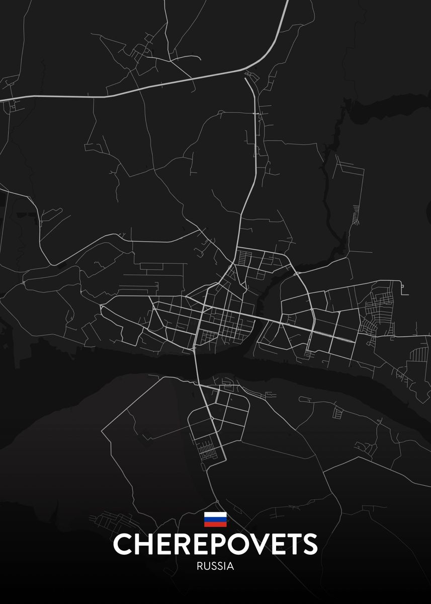 'Cherepovets RU' Poster, picture, metal print, paint by IMR Designs | Displate