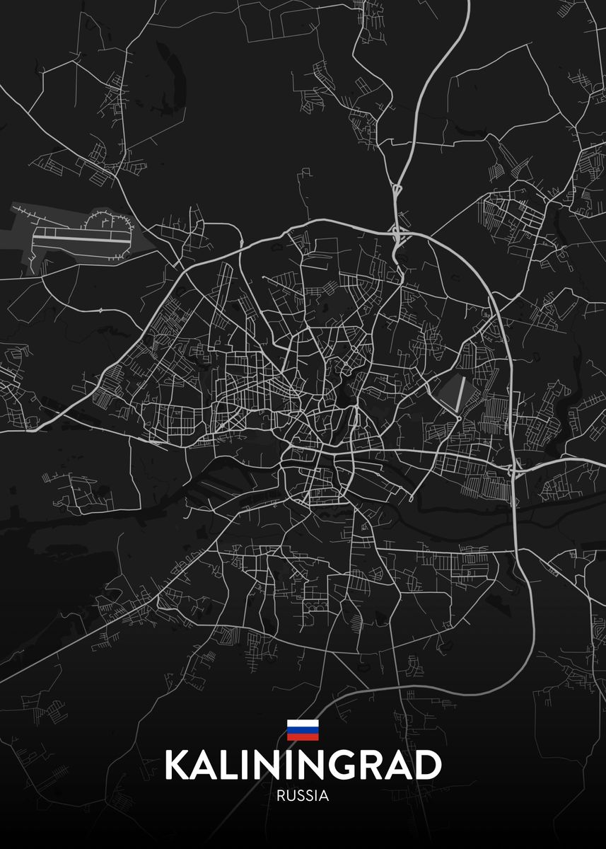 'Kaliningrad RU' Poster, picture, metal print, paint by IMR Designs ...