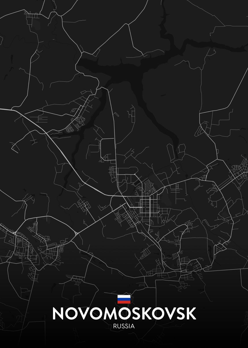 'Novomoskovsk RU' Poster, picture, metal print, paint by IMR Designs ...