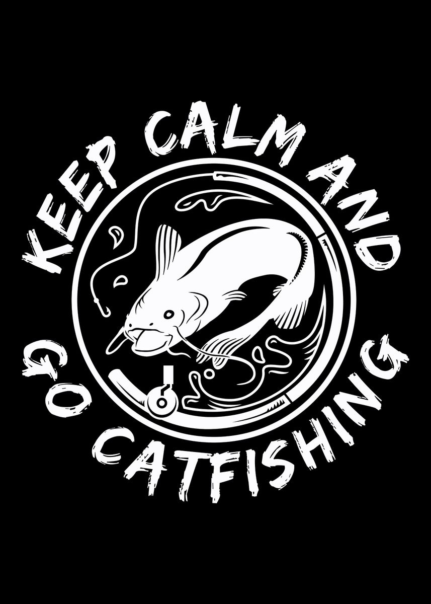 'Freshwater Catfish Fishing' Poster, picture, metal print, paint by ...