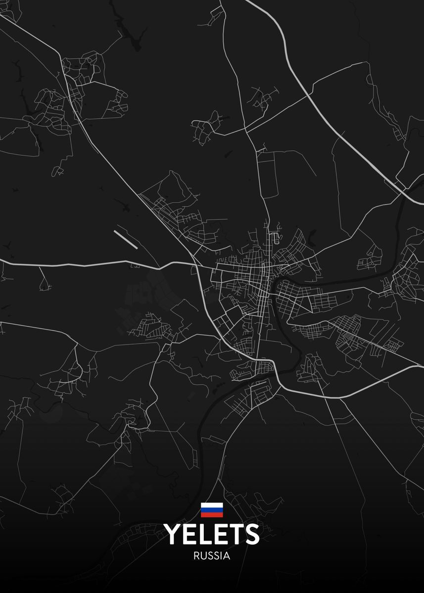 'Yelets RU' Poster, picture, metal print, paint by IMR Designs | Displate