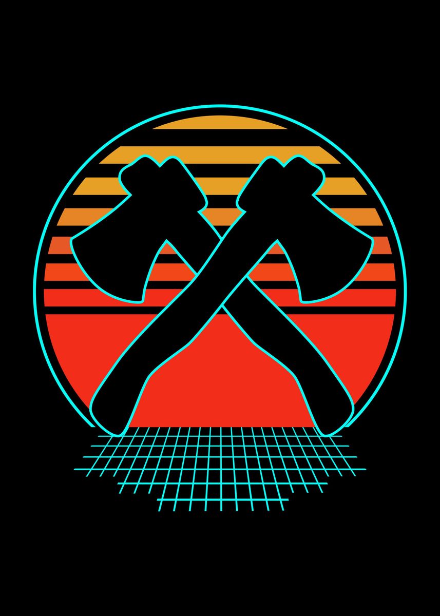 'Axe Throwing Design' Poster by FunnyGifts | Displate