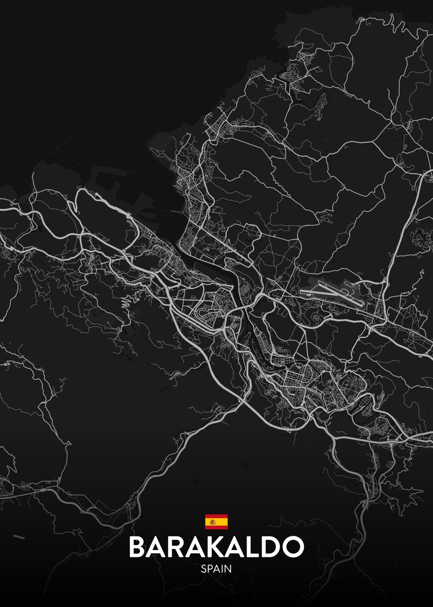 'Barakaldo ES' Poster, picture, metal print, paint by IMR Designs ...