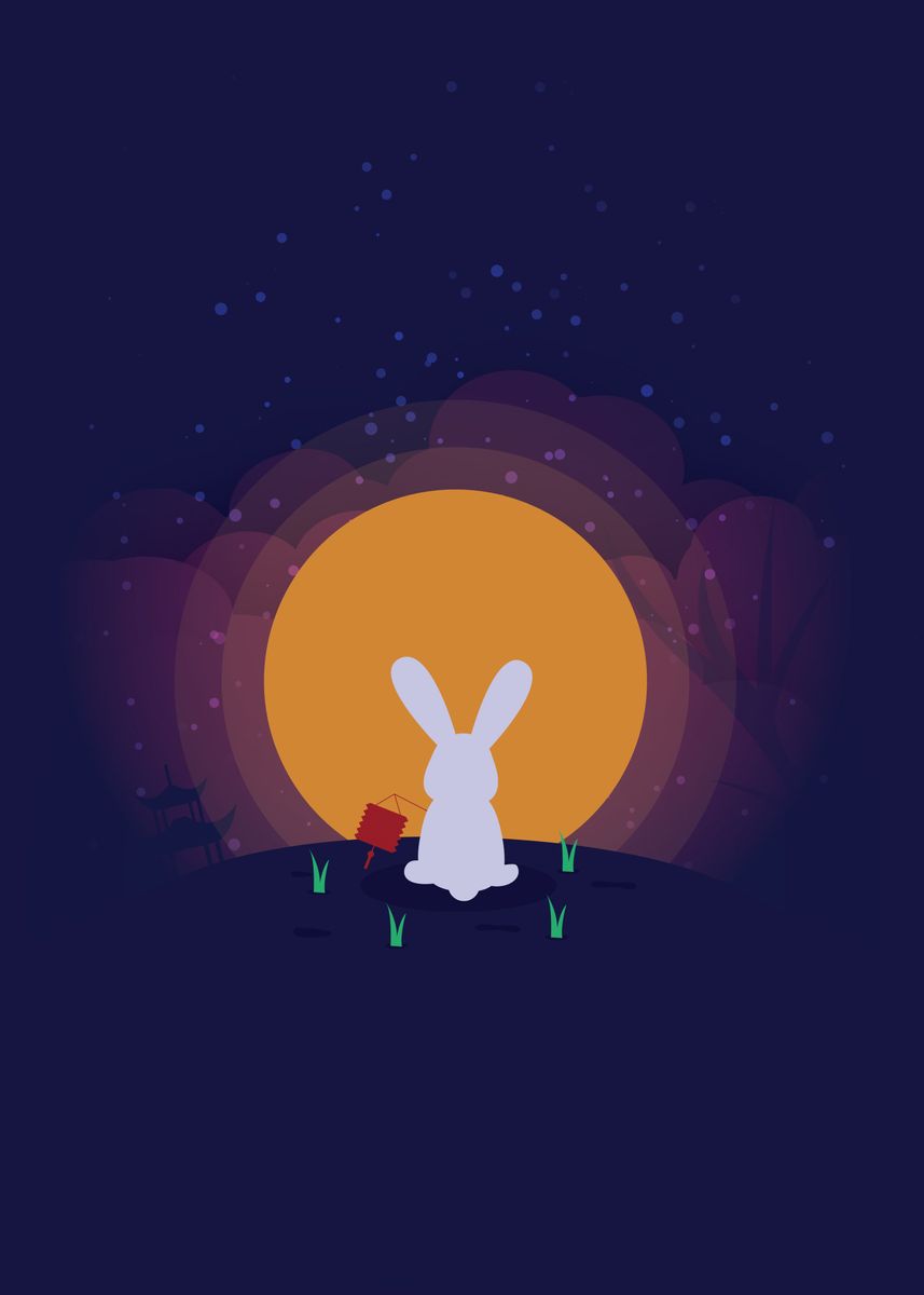 'Alone Little Bunny' Poster, picture, metal print, paint by Matteo Pino ...