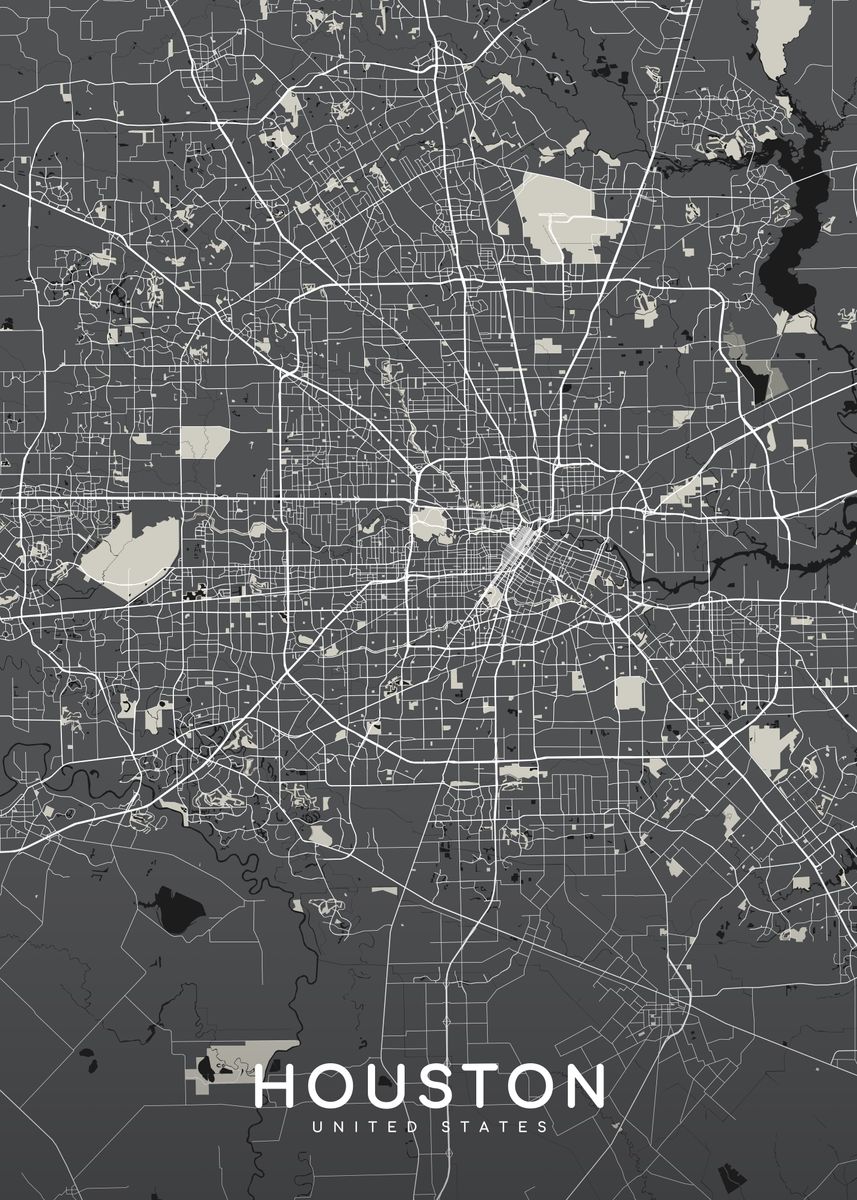 'Houston' Poster by mapsies | Displate