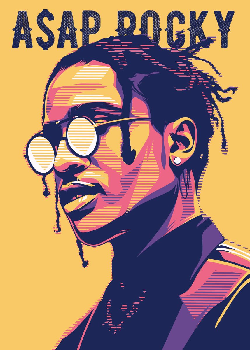 'ASAP Rocky' Poster, picture, metal print, paint by Penta Killer | Displate