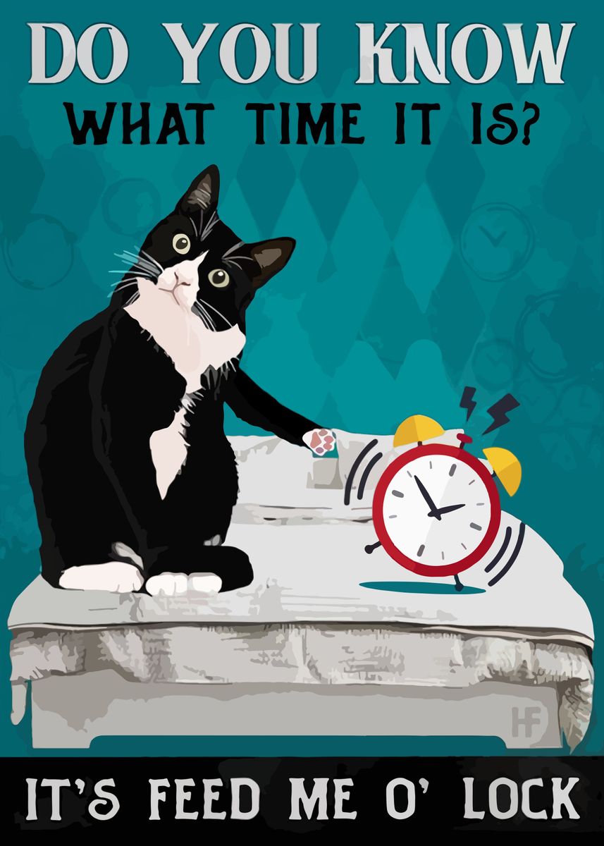 'Do You Know What Time Is I' Poster, picture, metal print, paint by ...