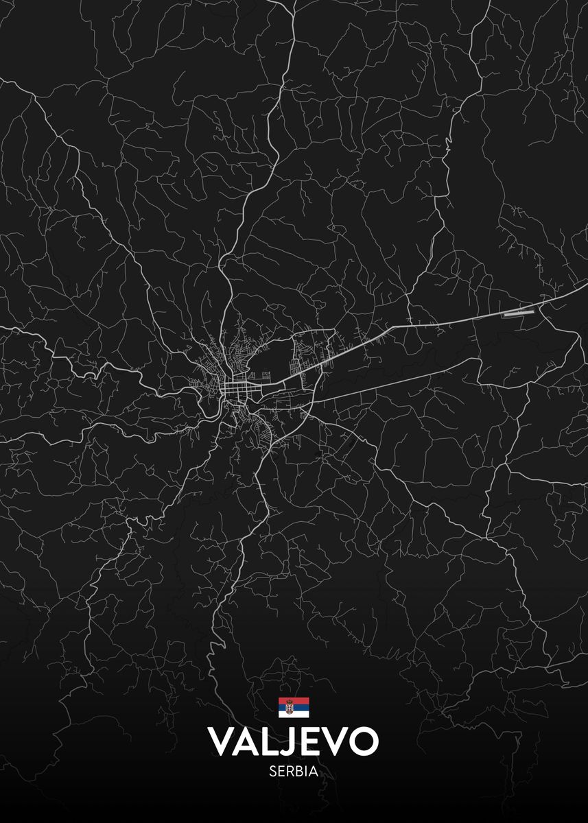 'Valjevo RS' Poster, picture, metal print, paint by IMR Designs | Displate