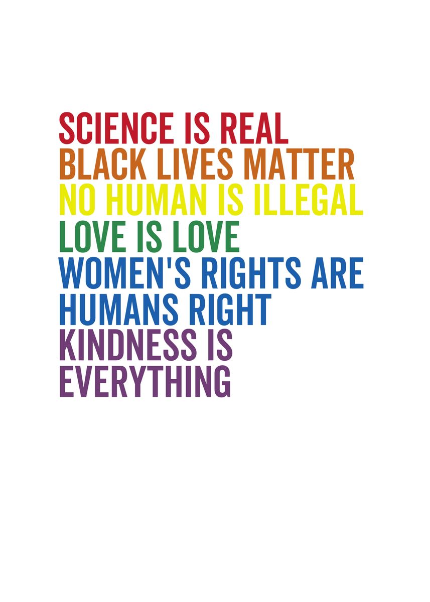 'Science Is Real Black' Poster, picture, metal print, paint by Francois ...