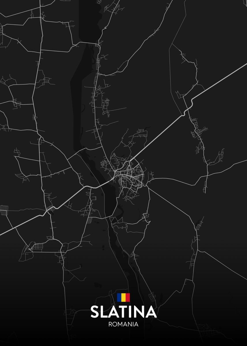 'Slatina RO' Poster, picture, metal print, paint by IMR Designs | Displate