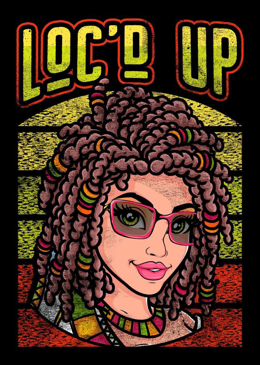 'Loc d Up Dreadlocks' Poster, picture, metal print, paint by LeSheer ...
