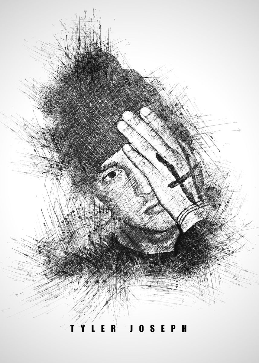 'Tyler Joseph' Poster, picture, metal print, paint by Clay Williams ...