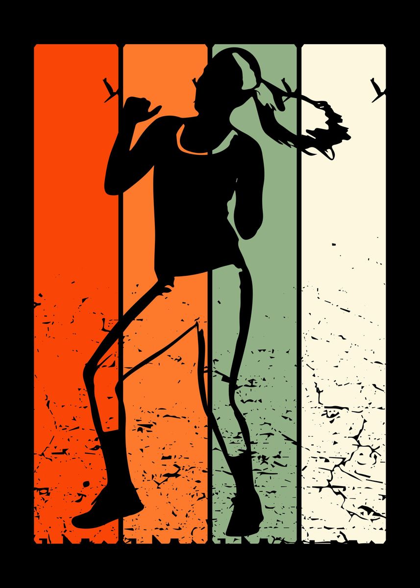 'Vintage Aerobic Workout' Poster, picture, metal print, paint by ...