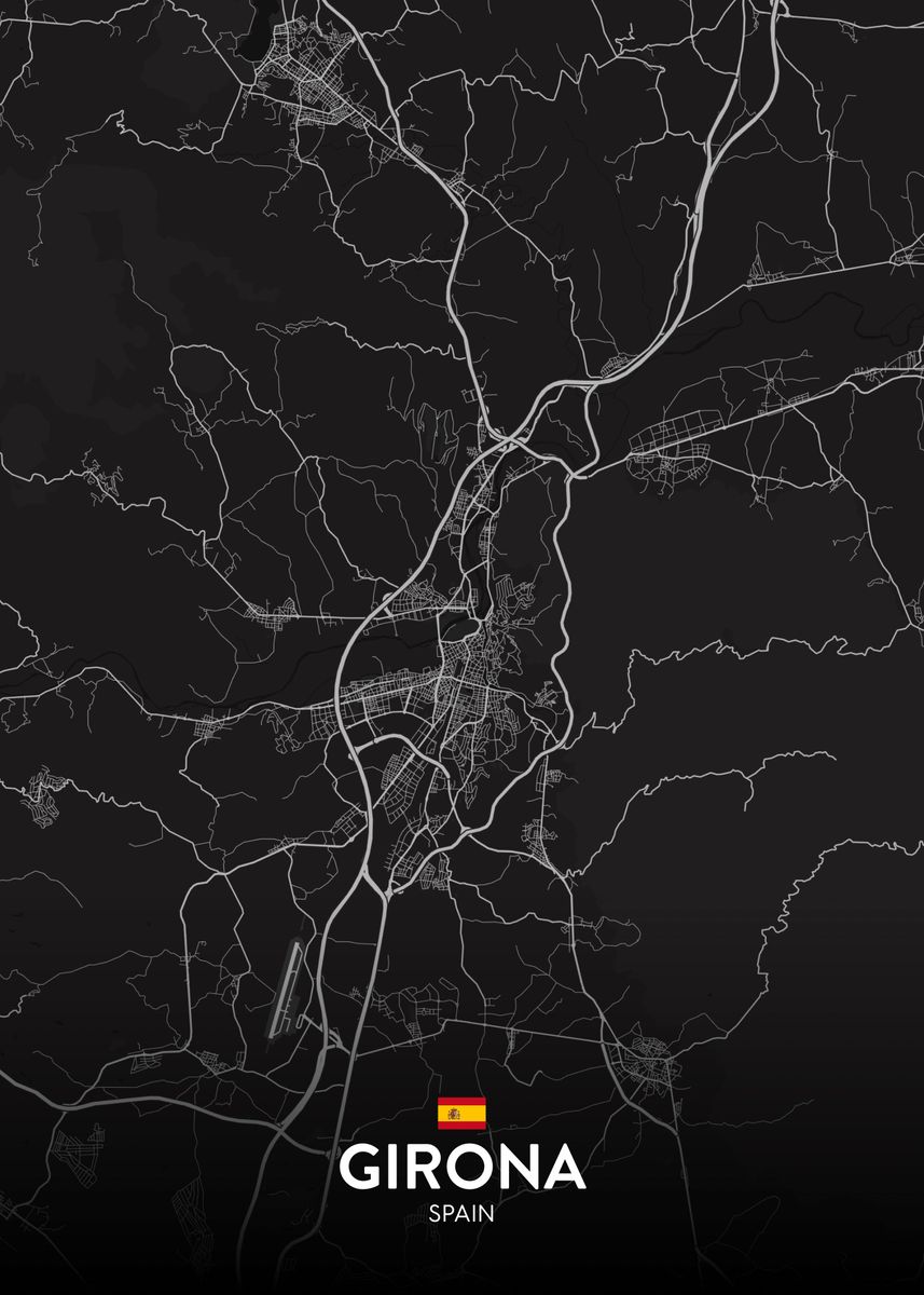 'Girona ES' Poster, picture, metal print, paint by IMR Designs | Displate