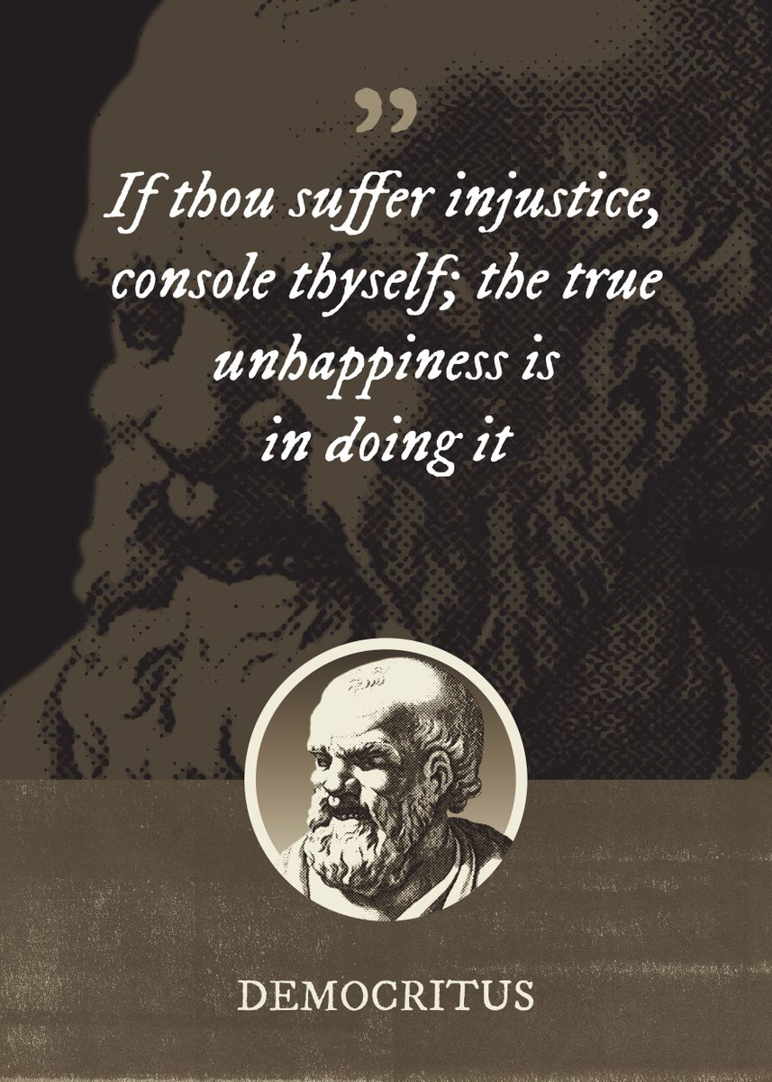 'If thou suffer injustice ' Poster, picture, metal print, paint by ...