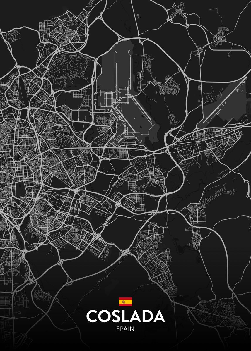 'Coslada ES' Poster, picture, metal print, paint by IMR Designs | Displate