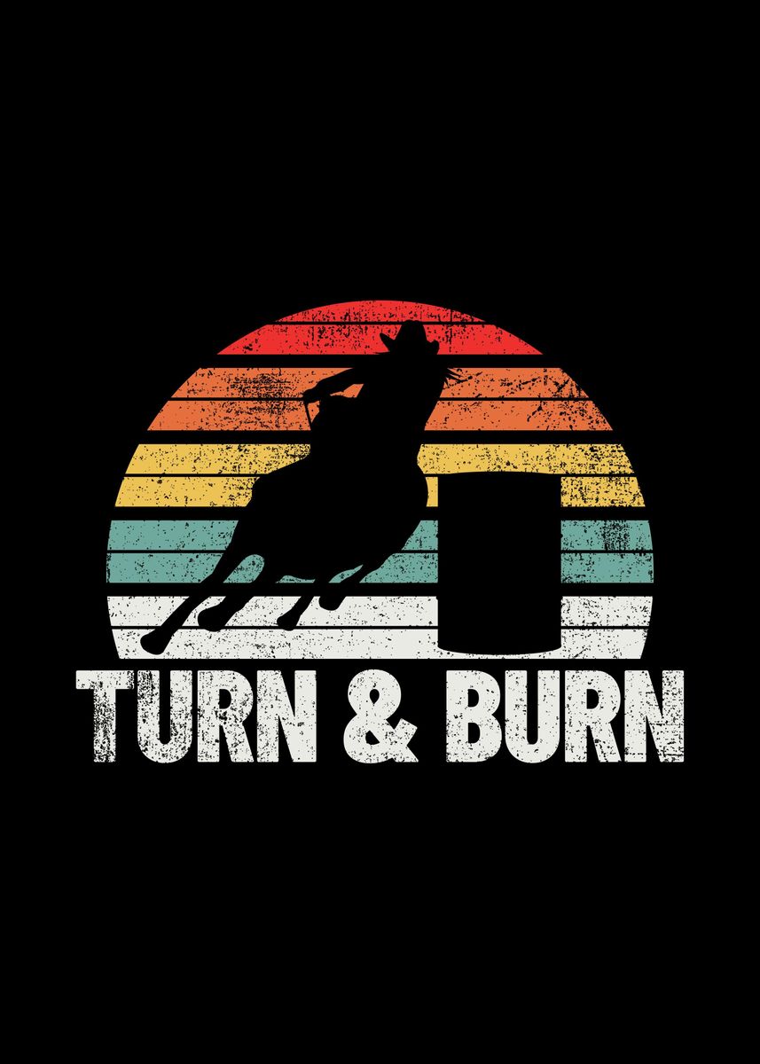 'Barrel Racing Barrel Racer' Poster, picture, metal print, paint by ...