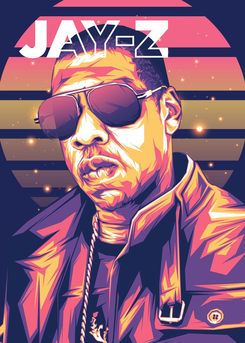 'Jay Z Rapper Hip Hop' Poster, picture, metal print, paint by Lucky ...