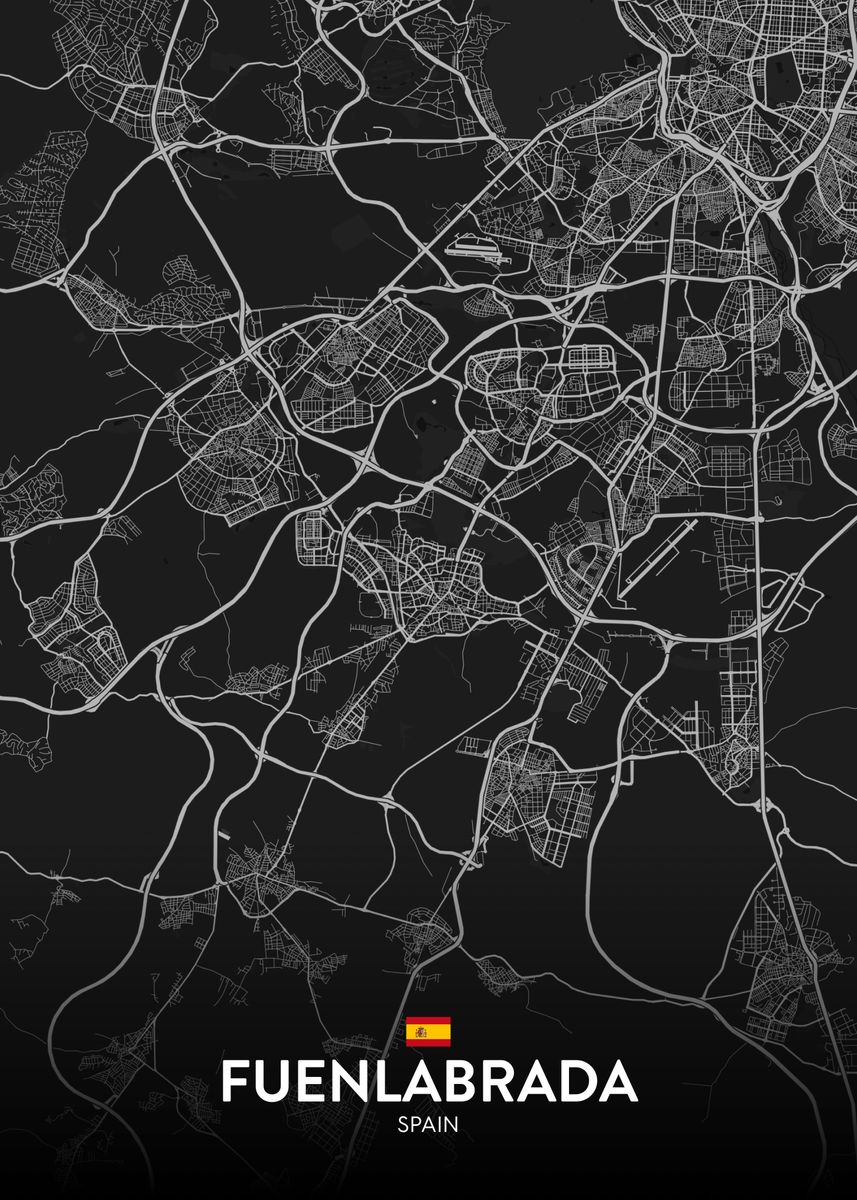 'Fuenlabrada ES' Poster, picture, metal print, paint by IMR Designs ...