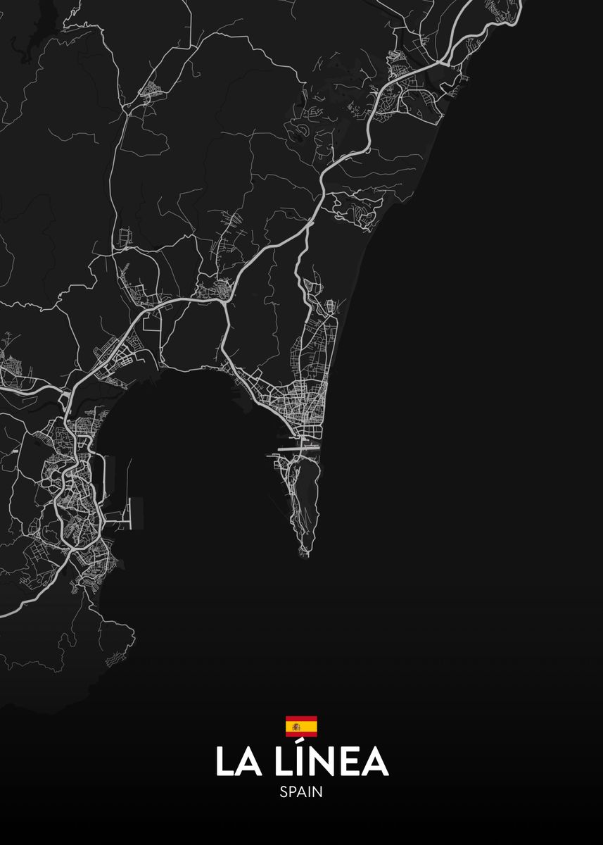 'La Linea ES' Poster, picture, metal print, paint by IMR Designs | Displate