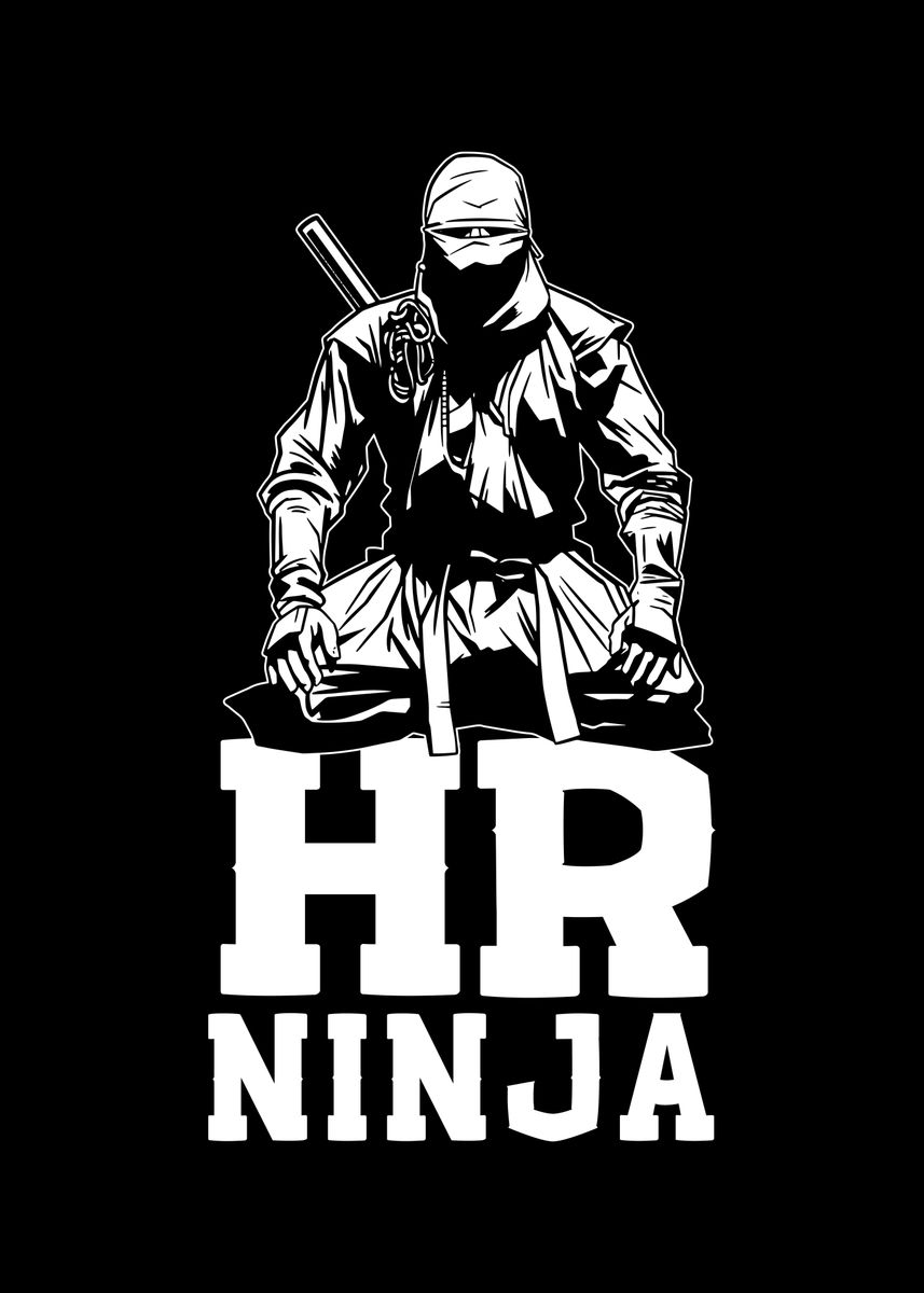 'HR Ninja' Poster, picture, metal print, paint by NAO | Displate