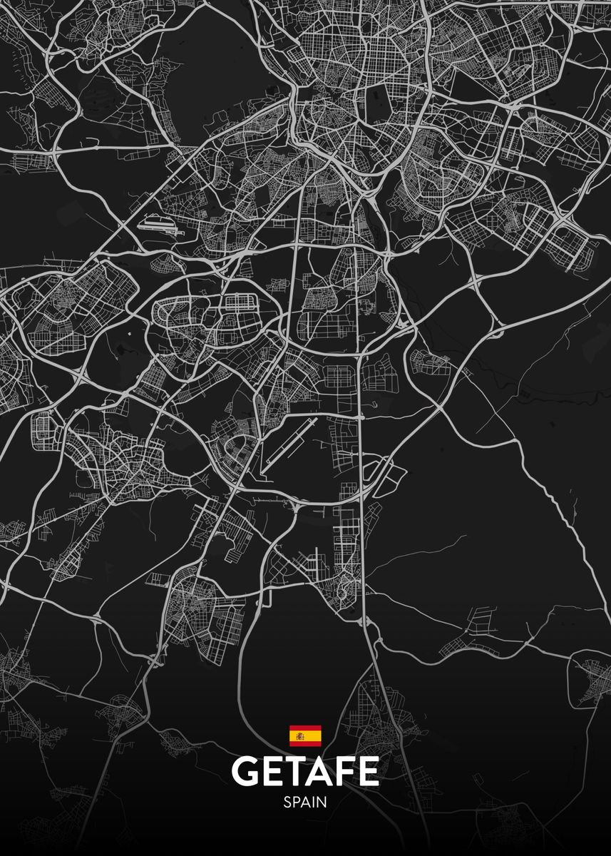 'Getafe ES' Poster, picture, metal print, paint by IMR Designs | Displate