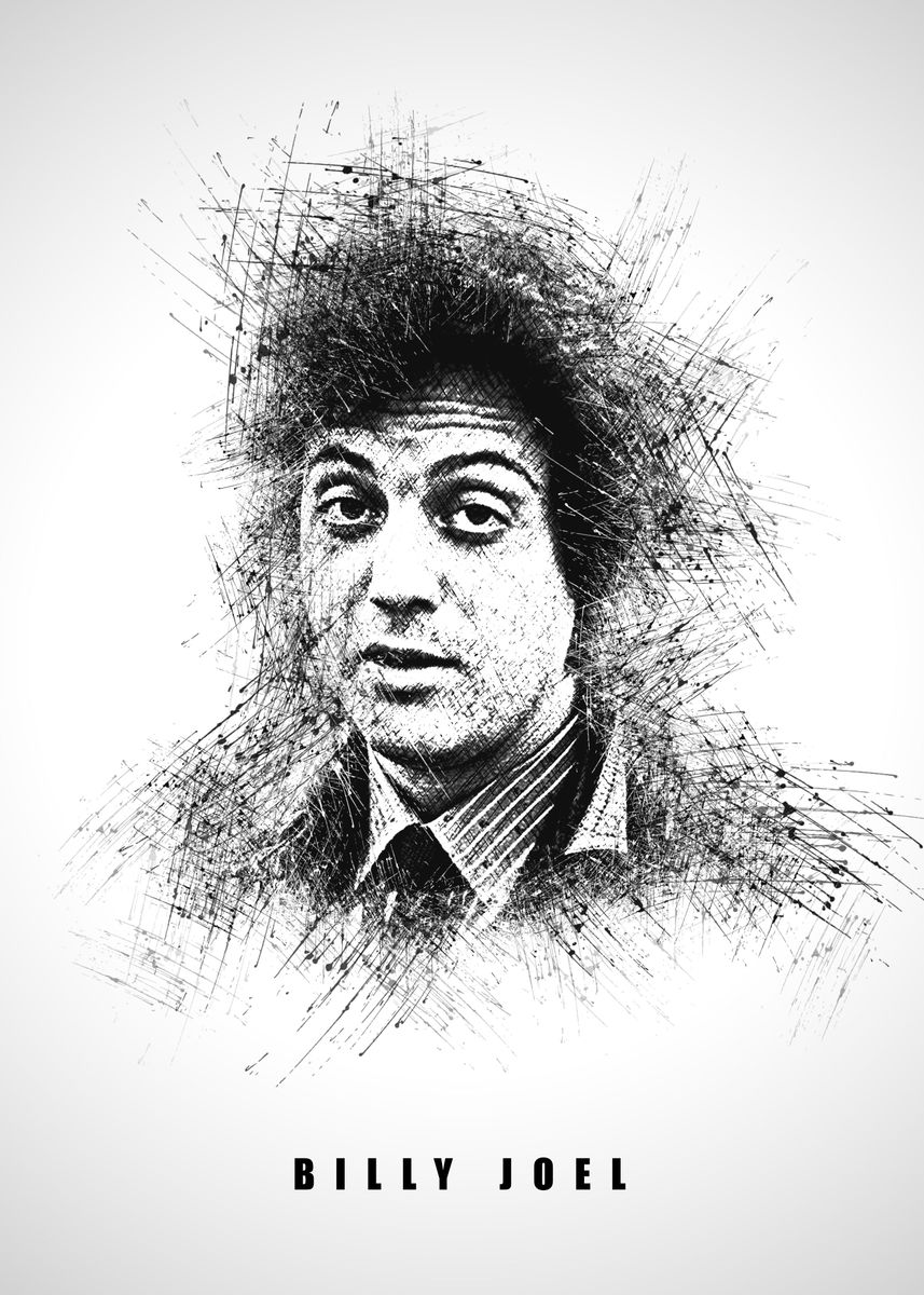 'Billy Joel' Poster, picture, metal print, paint by Clay Williams ...
