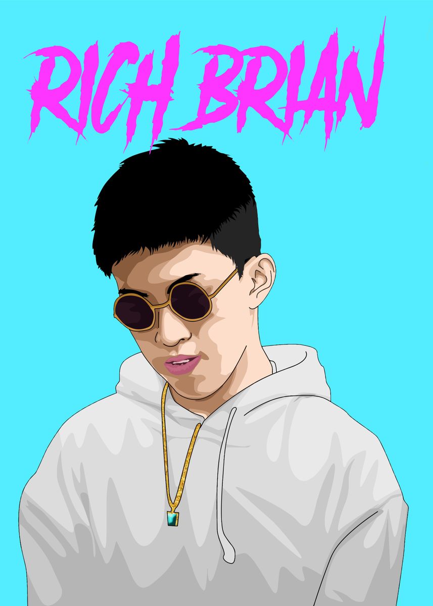 'rich brian' Poster, picture, metal print, paint by fathar art | Displate