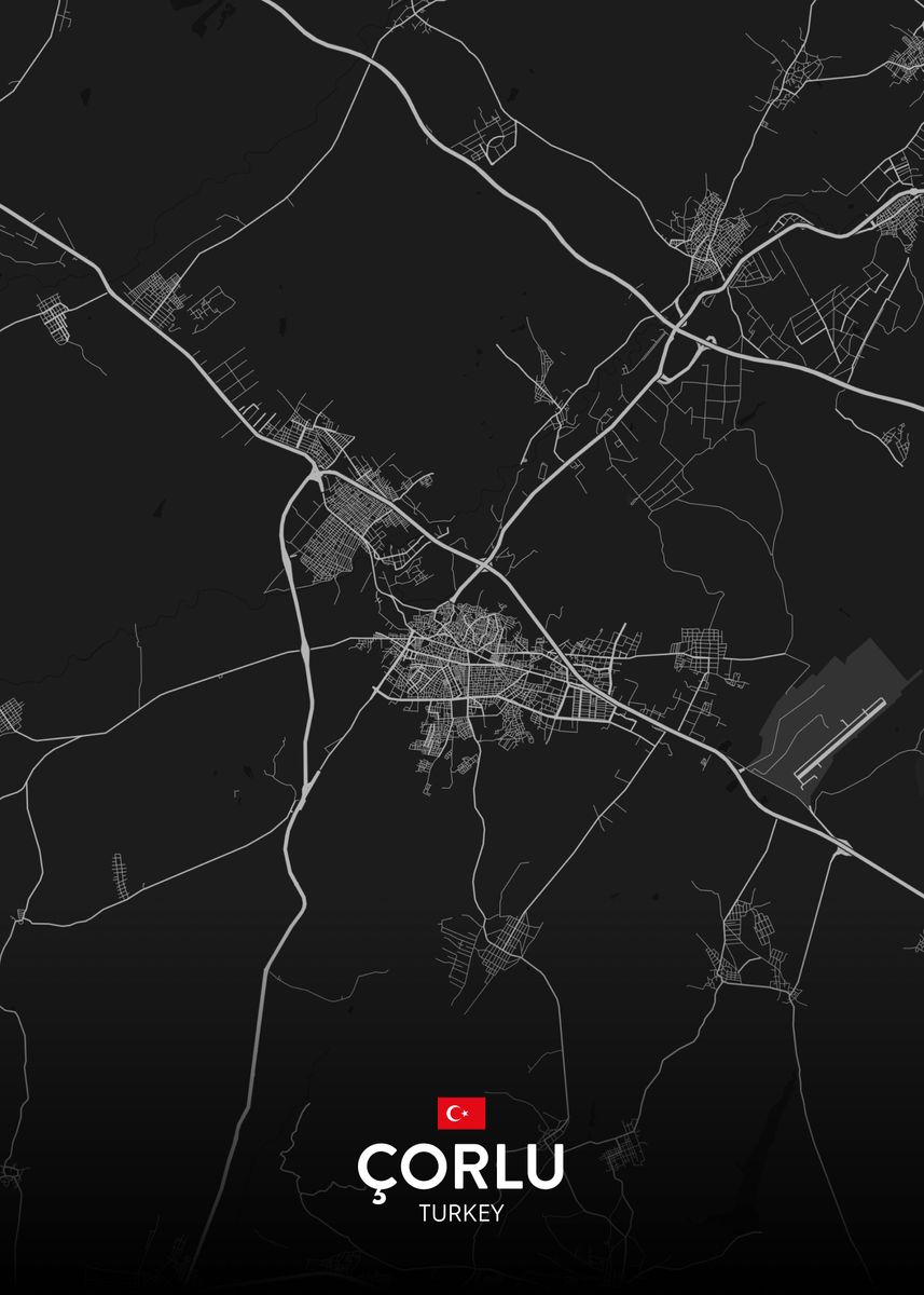 'Corlu TR' Poster, picture, metal print, paint by IMR Designs | Displate