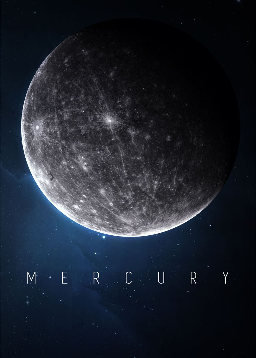 'Mercury Solar system' Poster, picture, metal print, paint by ...