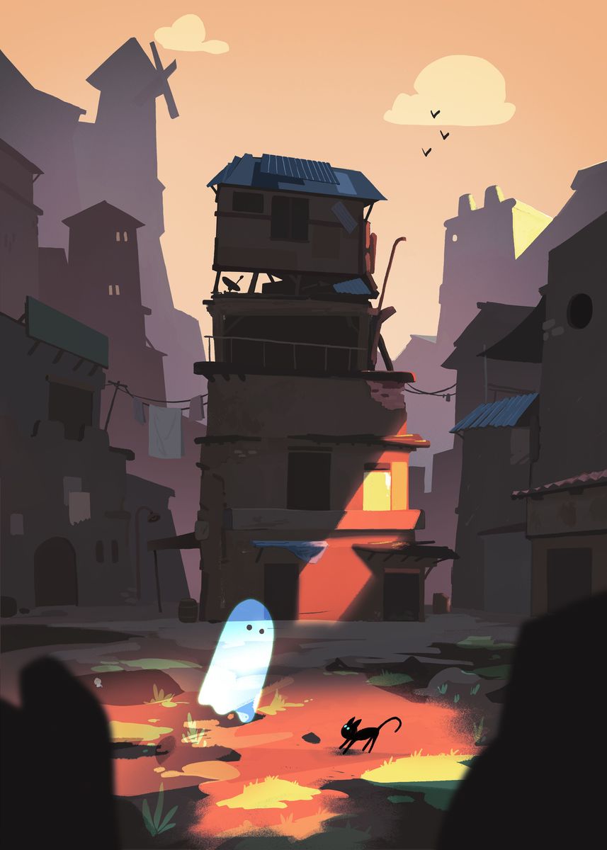 'petit fantome de jour' Poster, picture, metal print, paint by Colas ...