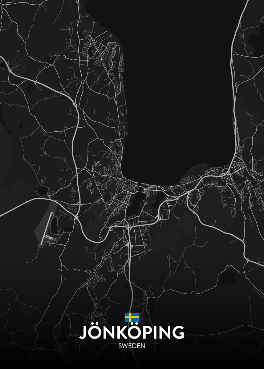 'Jonkoping SE' Poster, picture, metal print, paint by IMR Designs ...