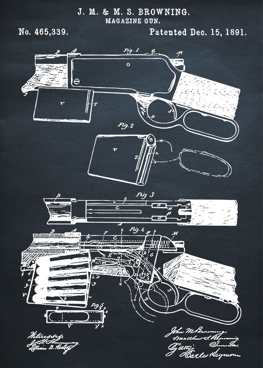 'Winchester Lever Action' Poster, picture, metal print, paint by ...