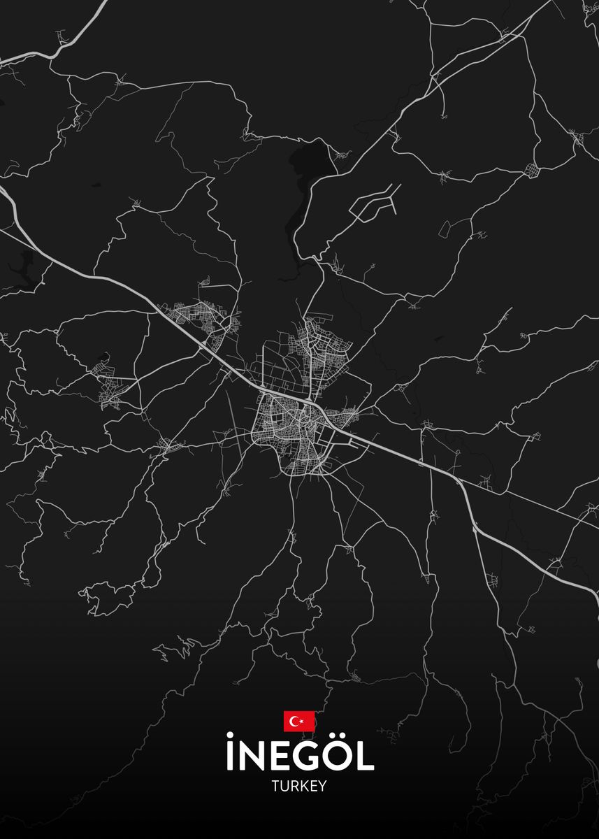 'Inegol TR' Poster, picture, metal print, paint by IMR Designs | Displate