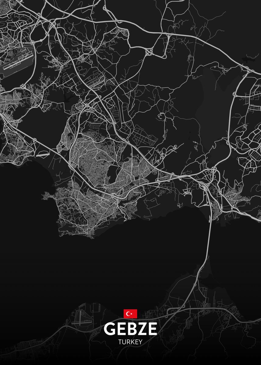 'Gebze TR' Poster, picture, metal print, paint by IMR Designs | Displate