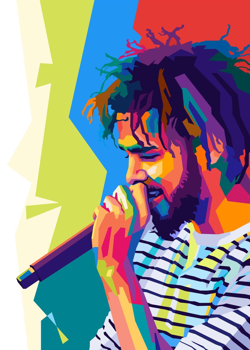 'Jcole Pop Art' Poster, picture, metal print, paint by Anthony Gabriel ...