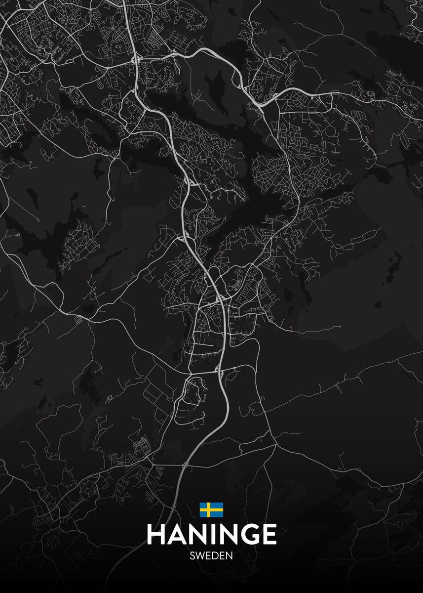 'Haninge SE' Poster, picture, metal print, paint by IMR Designs | Displate