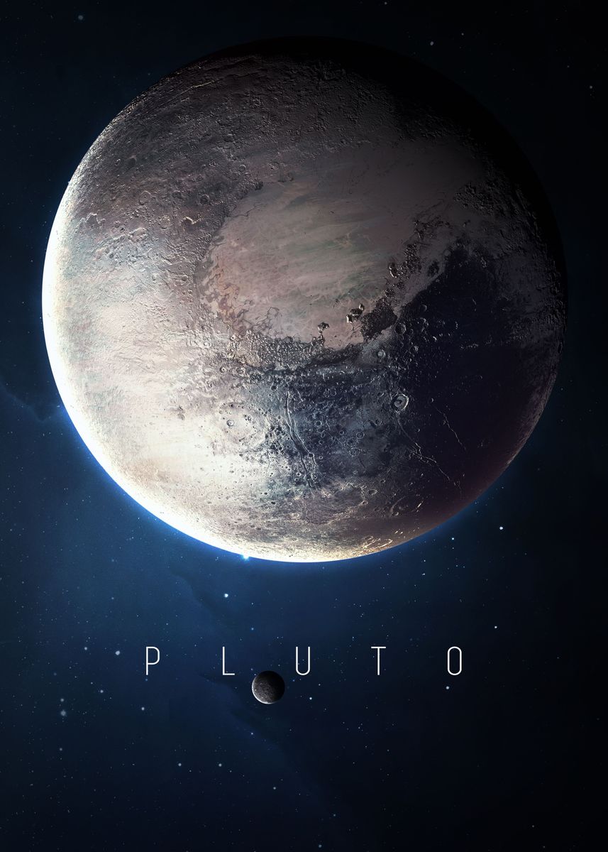 'Pluto Solar system' Poster, picture, metal print, paint by Designersen ...