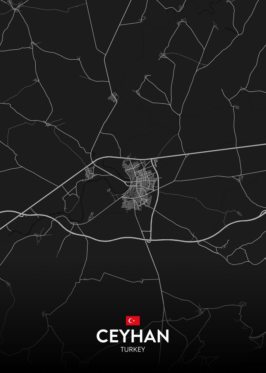 'Ceyhan TR' Poster, picture, metal print, paint by IMR Designs | Displate