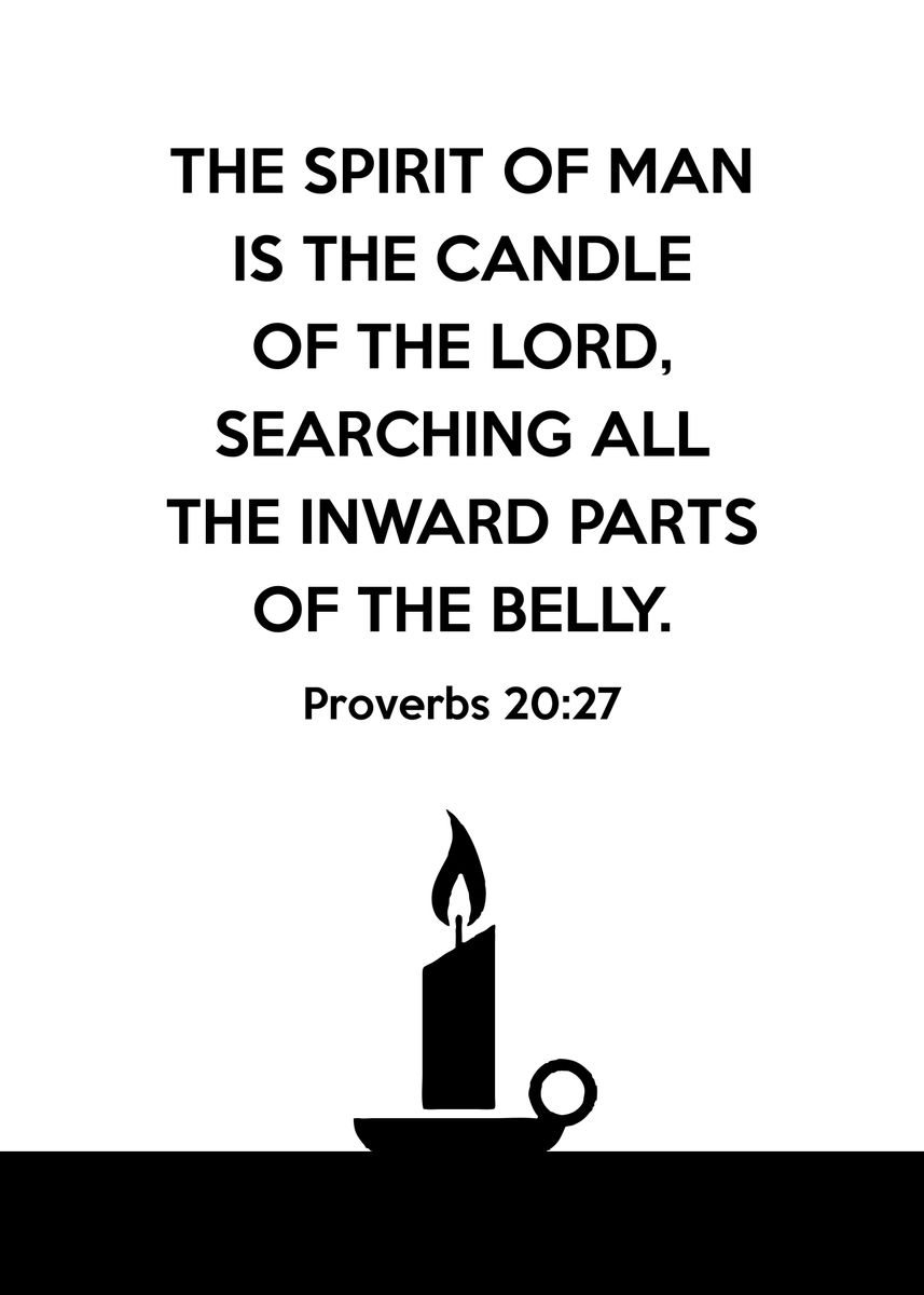 'Proverbs 20 27' Poster, picture, metal print, paint by ABConcepts ...