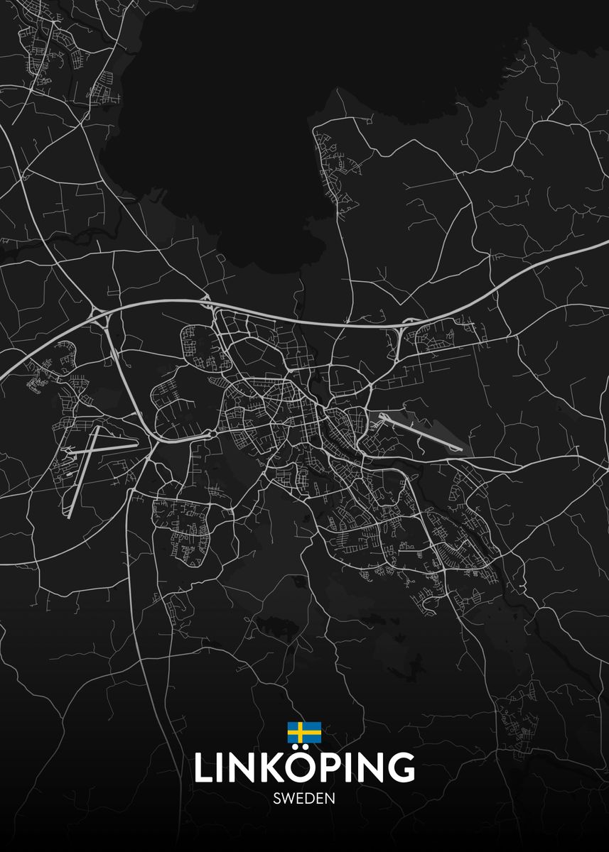 'Linkoping SE' Poster, picture, metal print, paint by IMR Designs ...