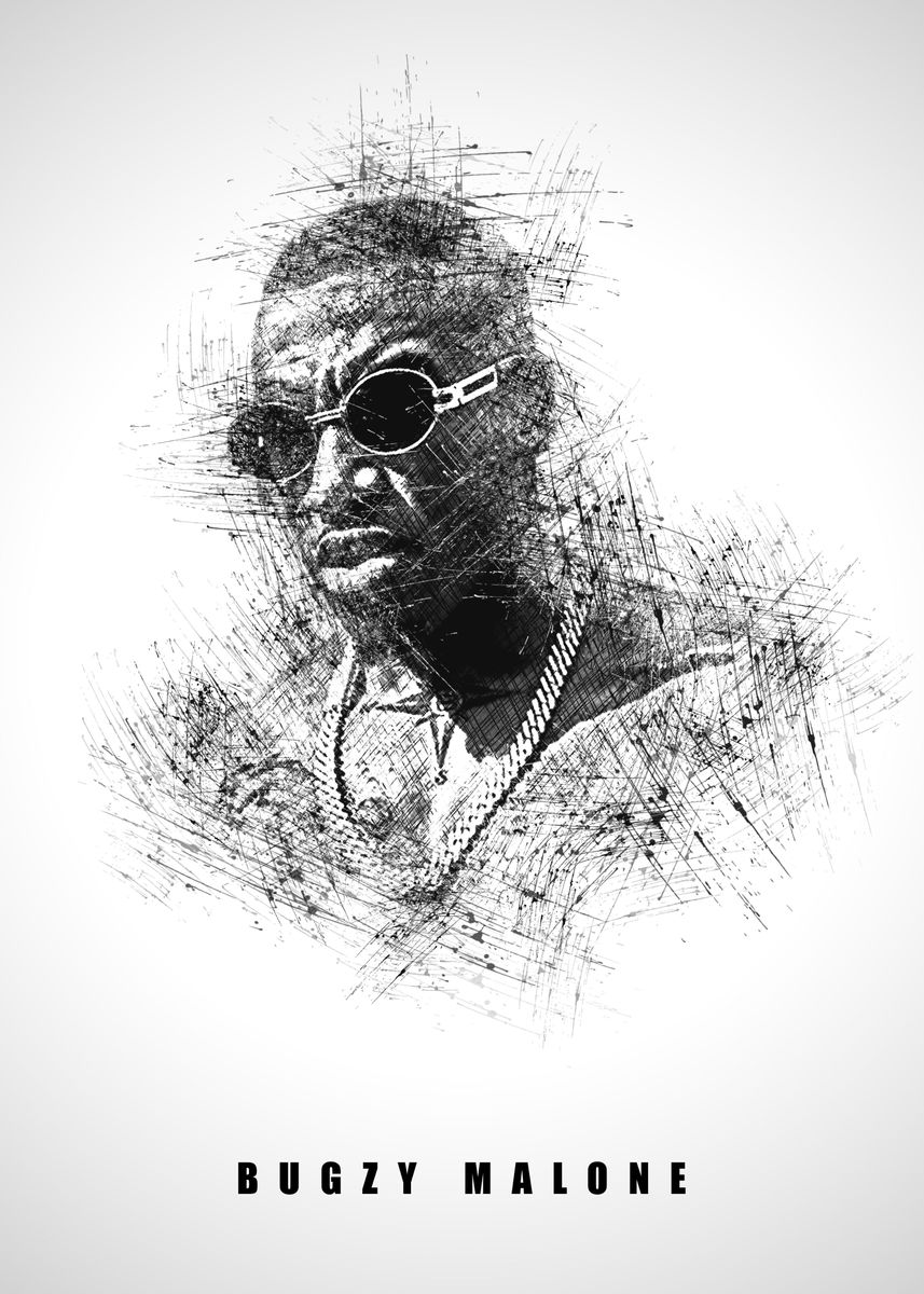 'Bugzy Malone' Poster, picture, metal print, paint by Clay Williams ...