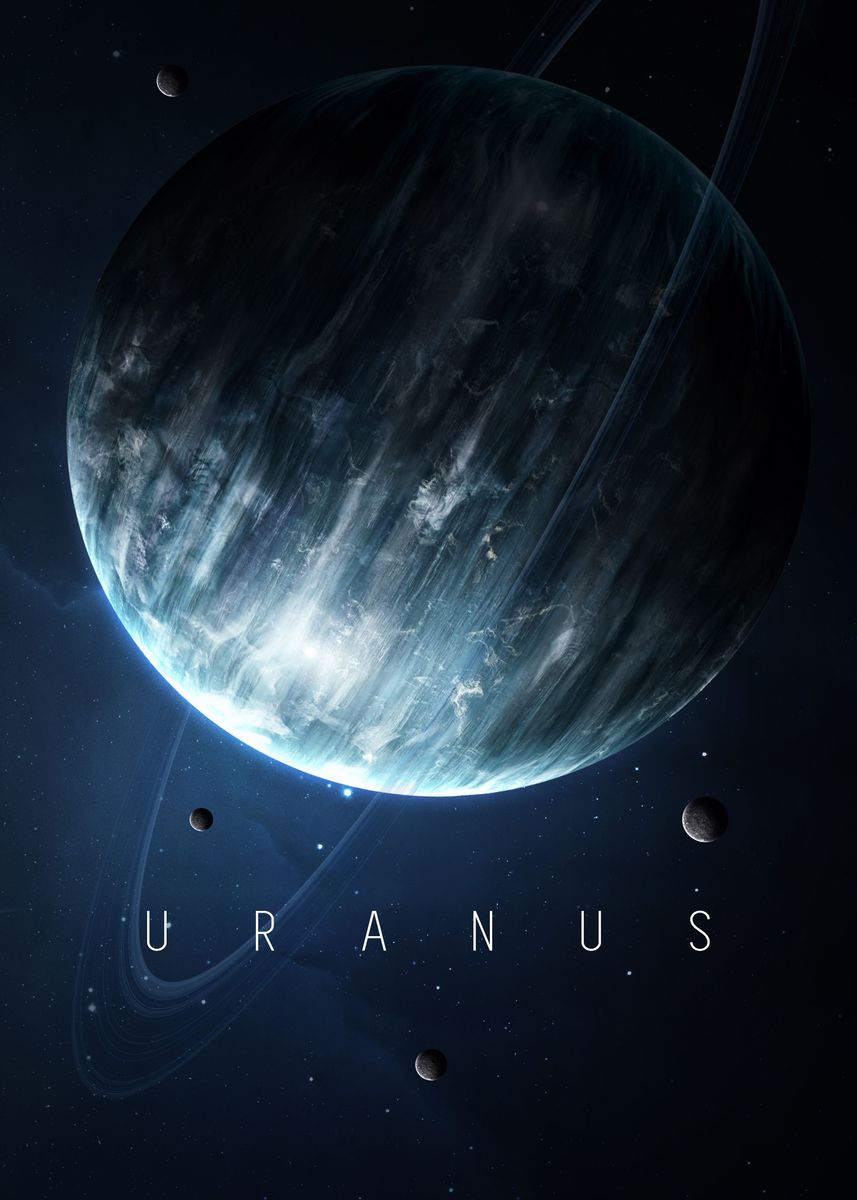 'Uranus solar system' Poster, picture, metal print, paint by ...