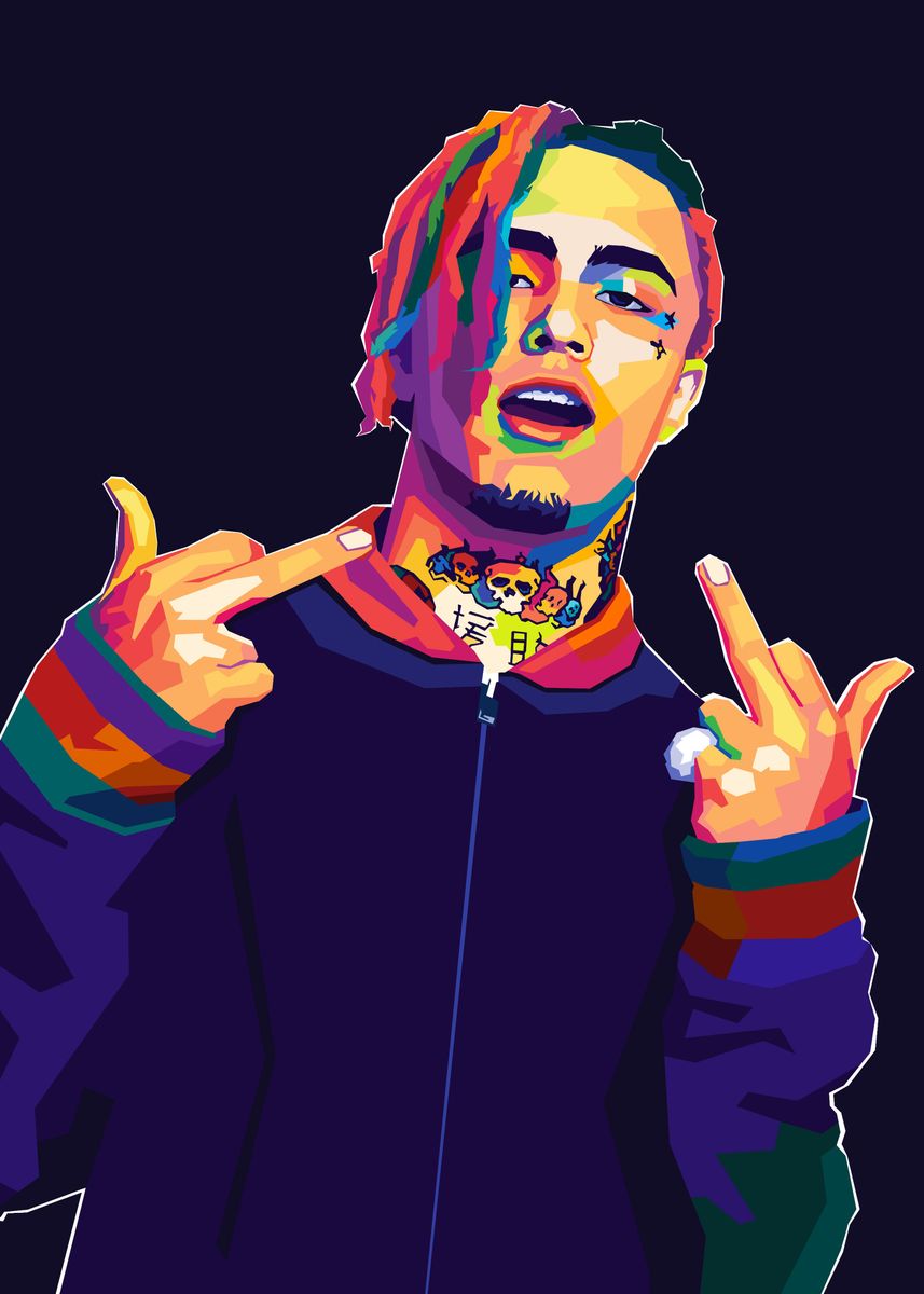'Lil Pump Wapp pop Art' Poster, picture, metal print, paint by Anthony ...