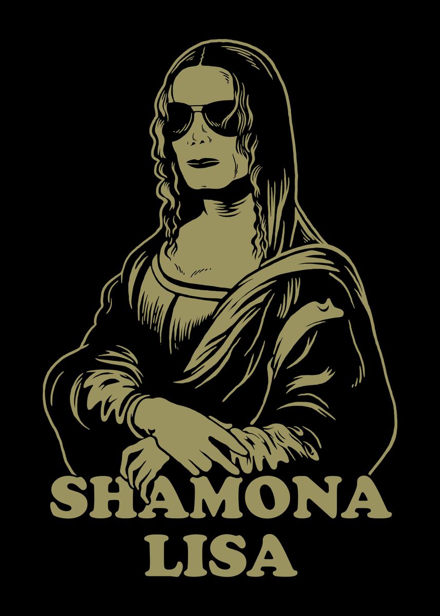 'Shamona Lisa' Poster, picture, metal print, paint by Yipptee | Displate