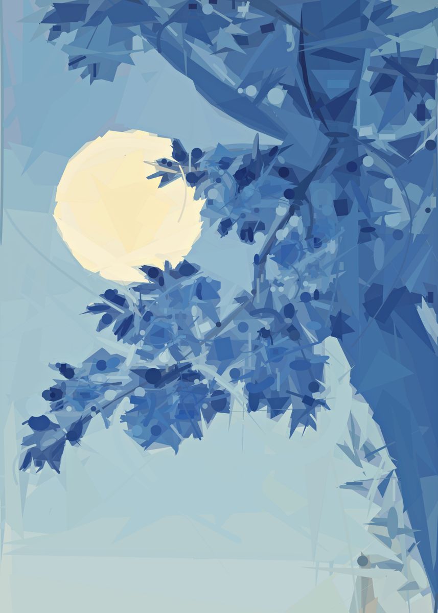 'Japanese Moon Art' Poster, picture, metal print, paint by Simon ...